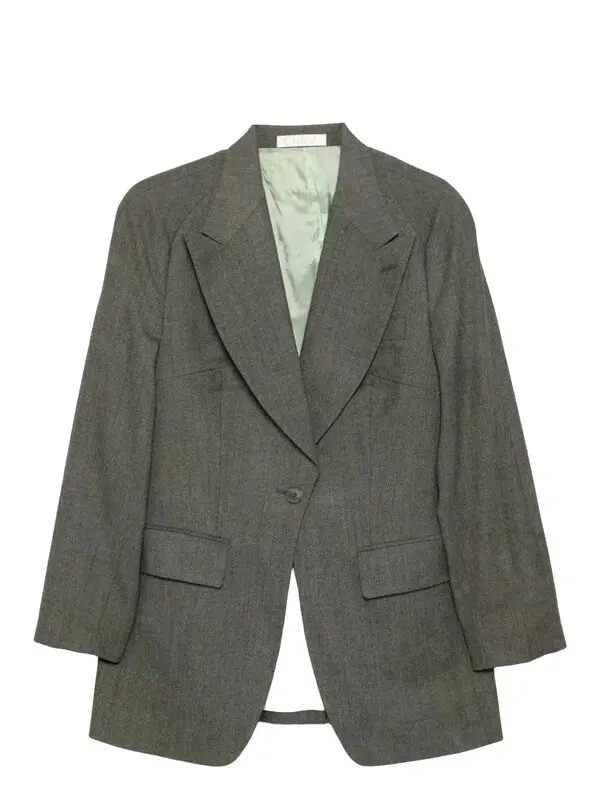 Chloé Long Raglan-sleeves Single-breasted Jacket - Green