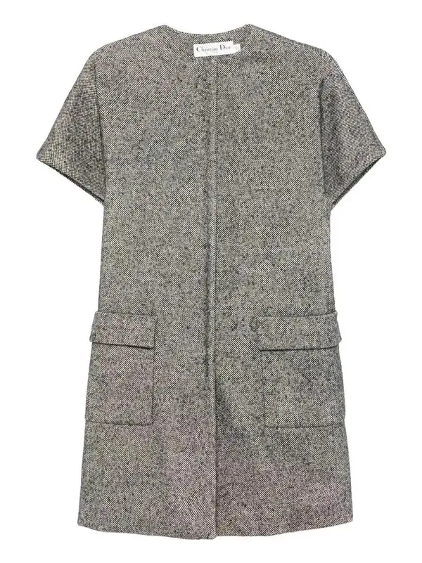 Dior 2010s Tweed Coat - Black