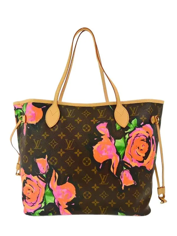 LOUIS VUITTON 2008 X Stephen Sprouse Rose Neverfull Tote Bag - Brown