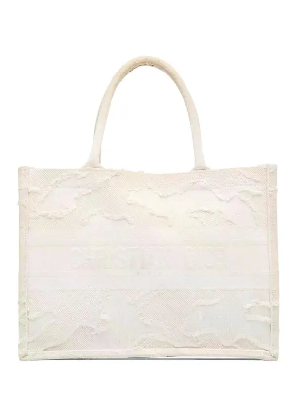 Dior 2020 Camouflage Book Tote - White