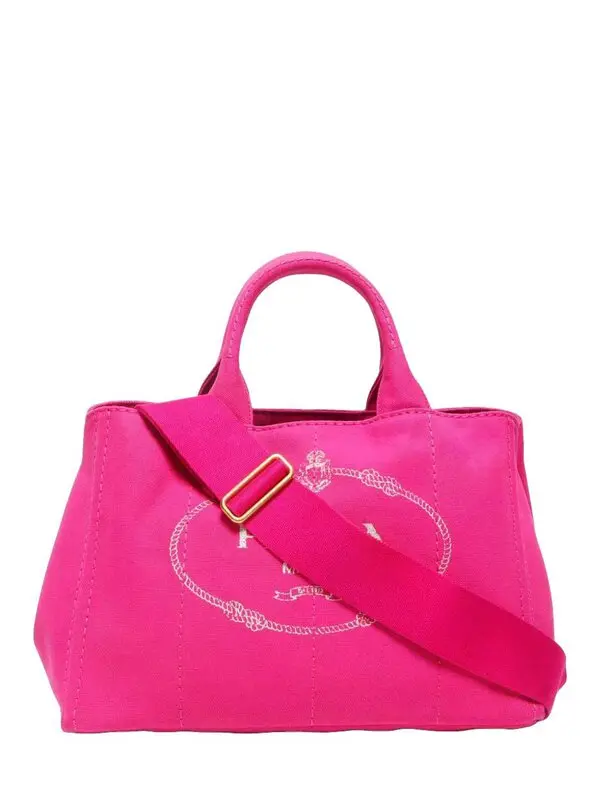 Prada 2010-2020's Canapa Logo Tote - Pink