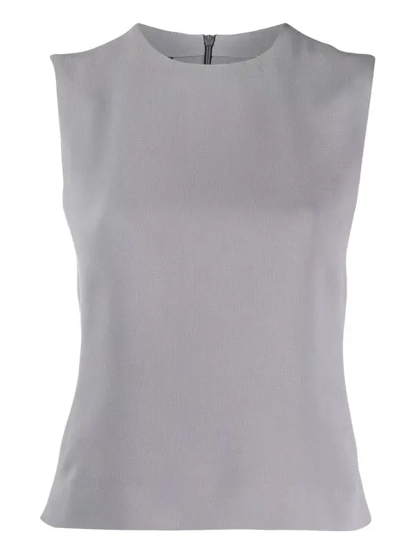 Giorgio Armani 1990s Round-neck Sleeveless Top - Grey