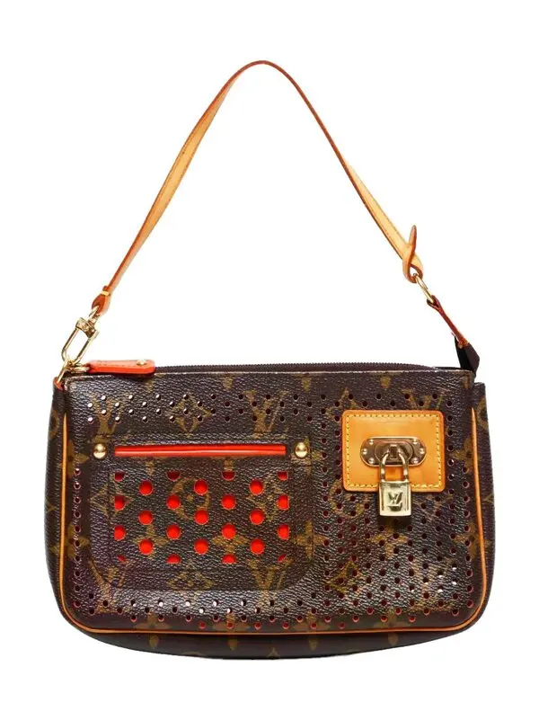 LOUIS VUITTON 2008 Monogram Perforated Shoulder Bag - Brown