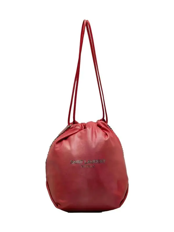 Saint Laurent 2010-2023 Small Teddy Bucket Bag - Red