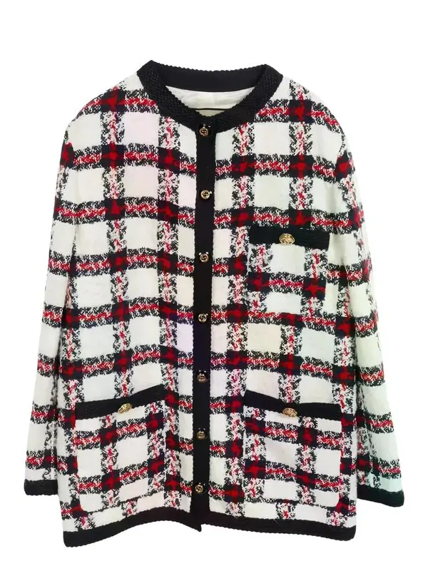 Gucci 2010s Gg Button Jacket - White
