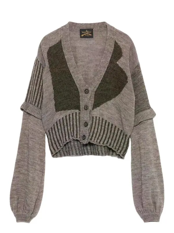 VIVIENNE WESTWOOD 2000s Crop Cardigan - Grey