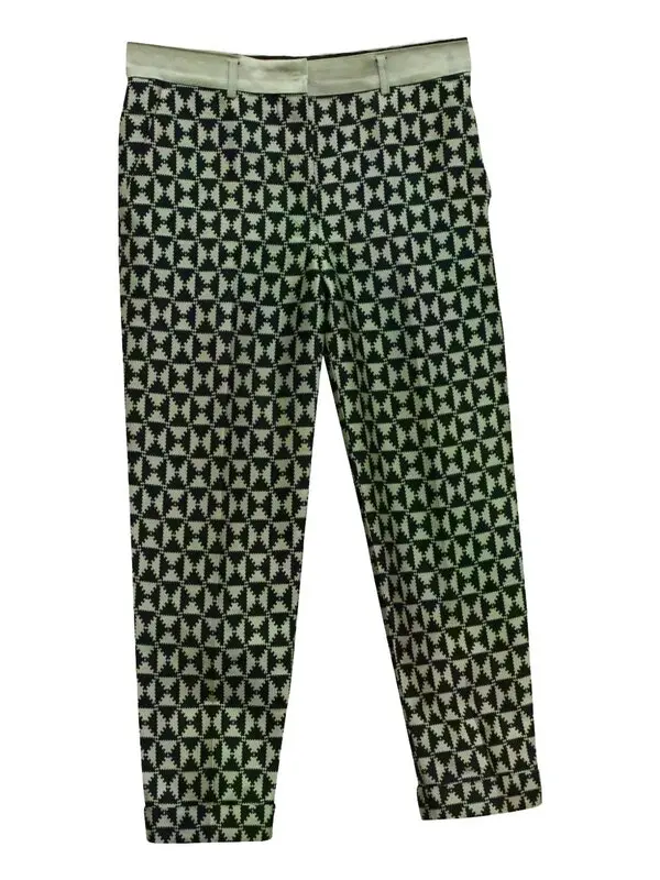 HAIDER ACKERMANN Geometric-print Trousers - Black