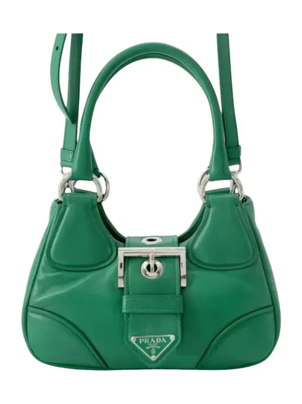 Prada Nappa Soft Padded Re Edition 2002 Moon Satchel - Green