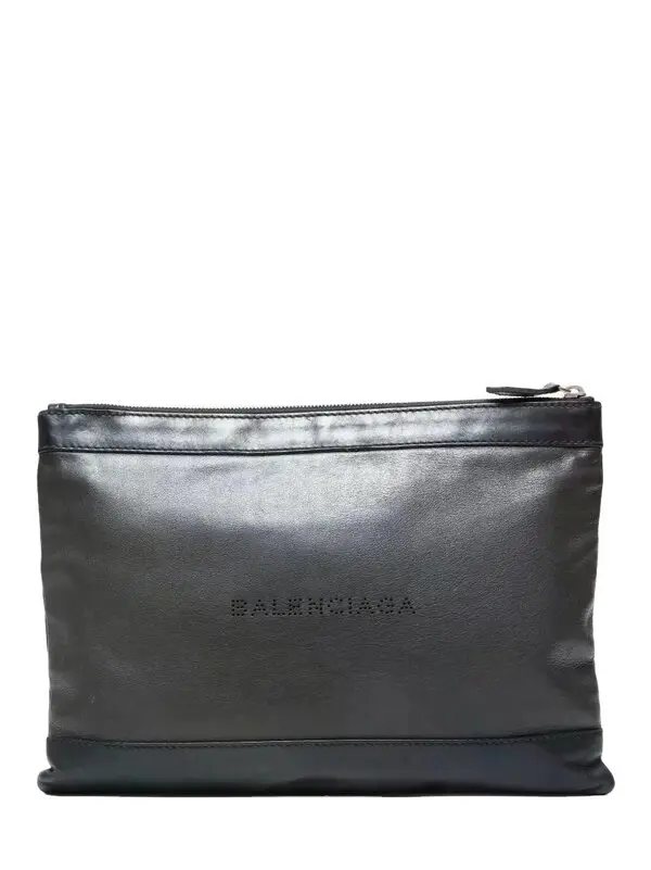Balenciaga 2006-2018 Perforated M Clip-on Clutch Bag - Grey