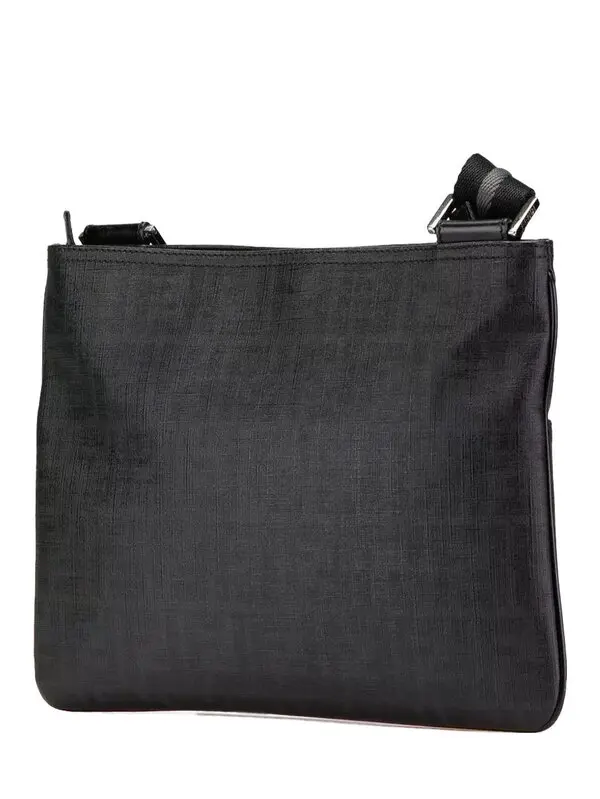 Fendi 2010-2024 Zucca Coated Canvas Crossbody Bag - Black