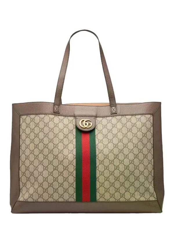 Gucci Gg Supreme Ophidia Tote - Brown