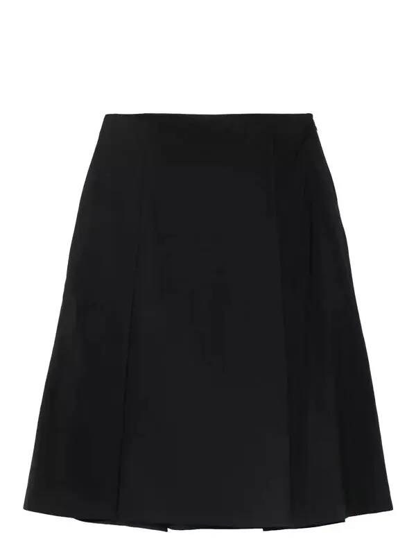Valentino Garavani 1990s Double-pleat Skirt - Black