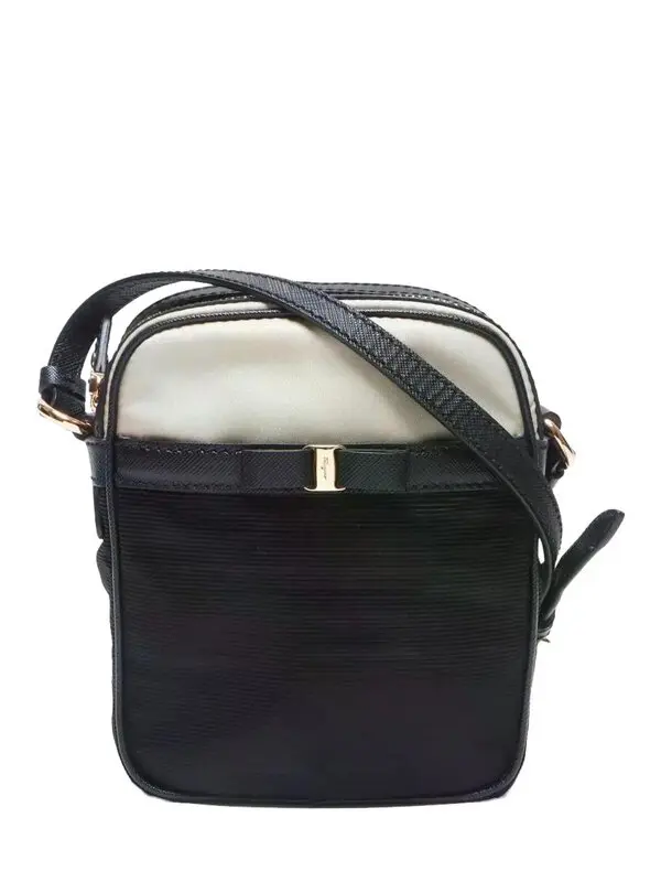 FERRAGAMO Vara Nylon Shoulder Bag - Black