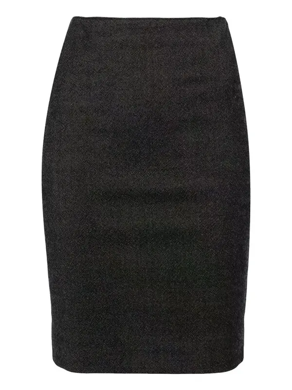 Jean Paul Gaultier 1990s Wool Pencil Skirt - Grey