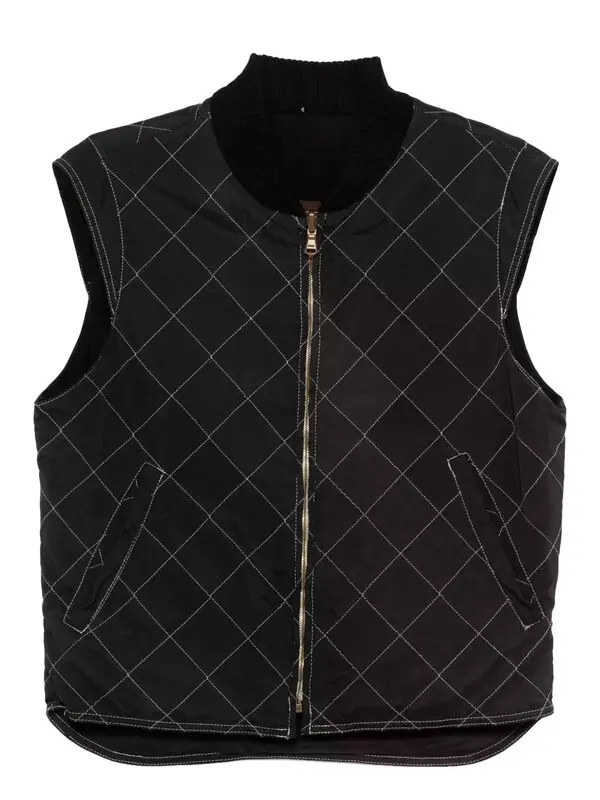 Loro Piana 2000s Diamond-stitching Vest - Black