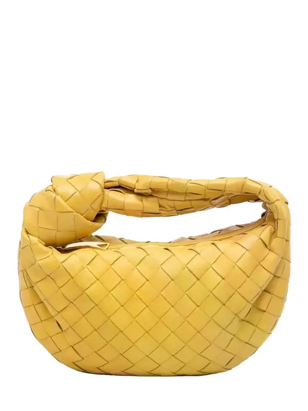 Bottega Veneta Mini Nappa Intrecciato Jodie Hobo Bag - Yellow