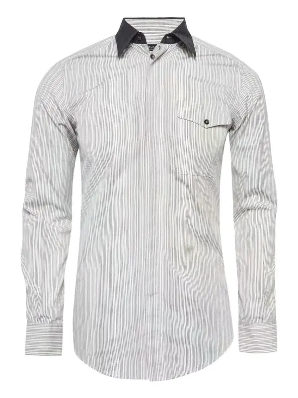 Dolce & Gabbana 2023 Striped Collar Shirt - White