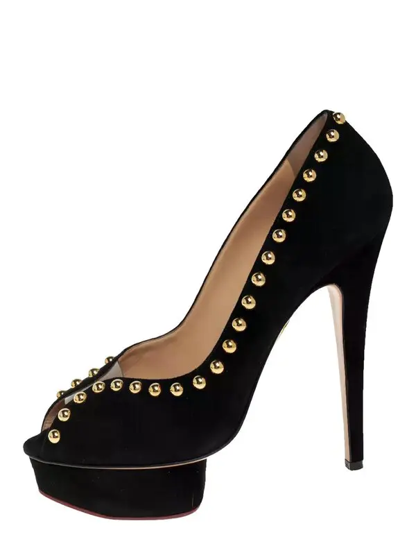 CHARLOTTE OLYMPIA 140mm Dolly Studded Platform Pumps - Black