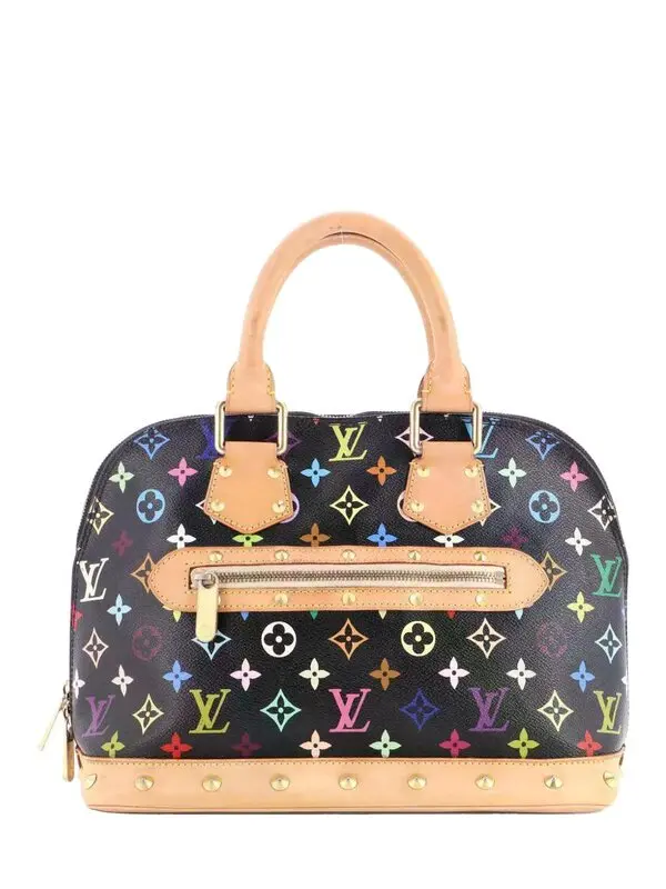 LOUIS VUITTON Alma Monogram Multicolor Pm Satchel - Black