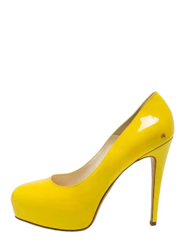 Brian Atwood 130mm Patent-leather Pumps - Yellow
