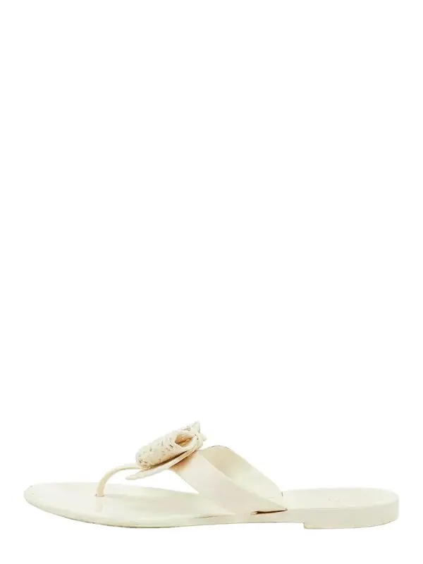 FERRAGAMO Bow-detail Flat Sandals - White