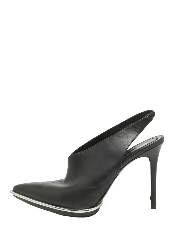 ALEXANDER WANG 110mm Leather Slingback Pumps - Black