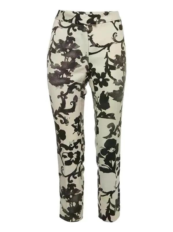 Moschino Floral-print Trousers - Neutrals