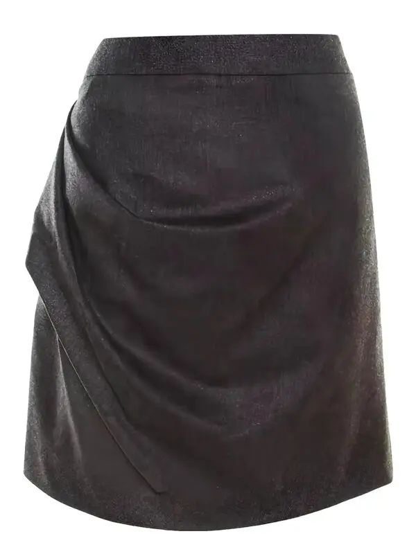 Emporio Armani Draped Midi Skirt - Grey