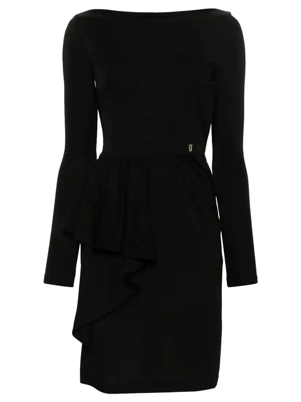 John Galliano 2010 Boat-neck Midi Dress - Black