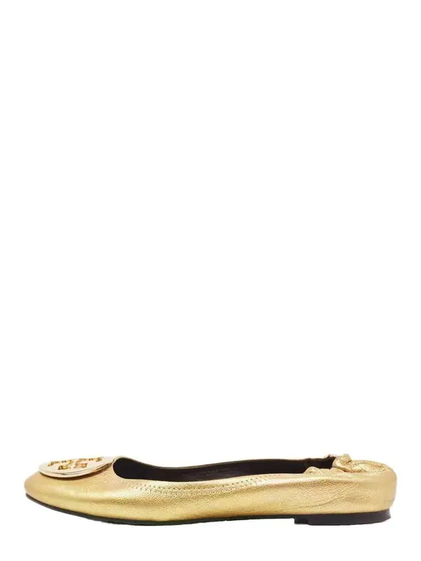 Tory Burch Metallic Leather Ballet Flats - Gold