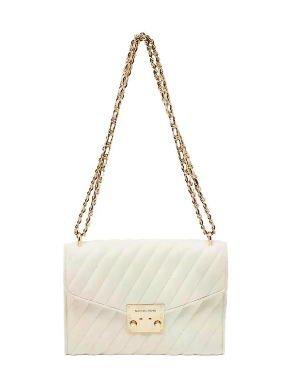 Michael Kors Quilted Leather Shoulder Bag - White