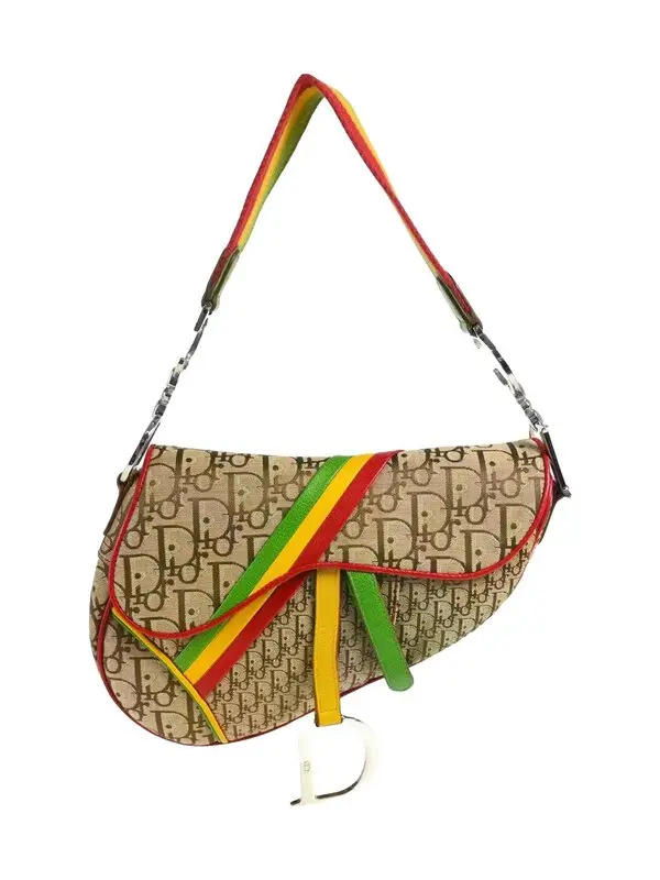 Dior 2004 Rasta Trotter Saddle Bag - Neutrals