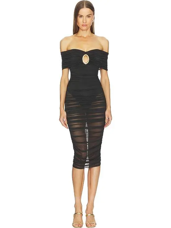 MICHAEL COSTELLO X Umanzor Midi Dress - Black