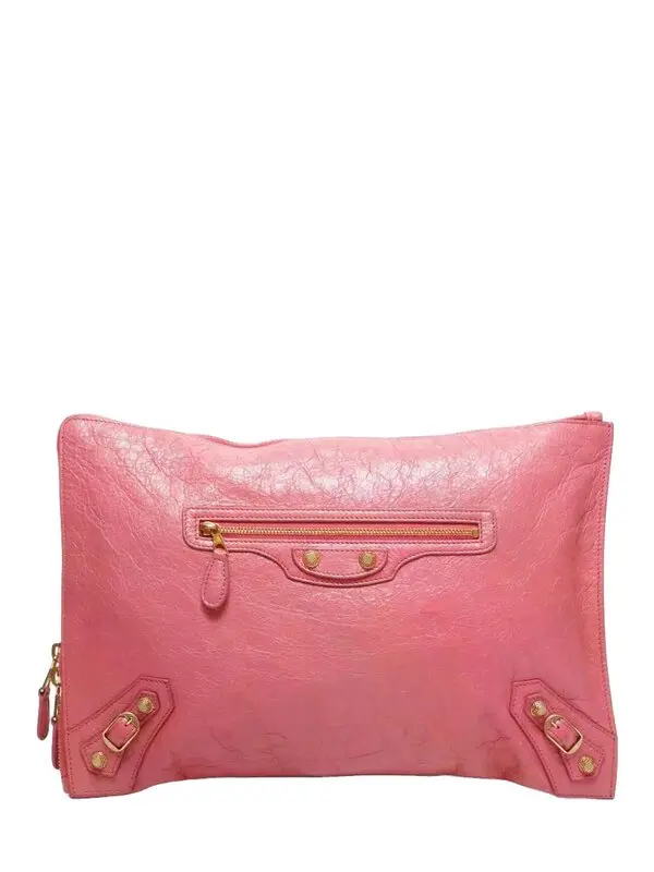 Balenciaga Leather Clutch Bag - Pink