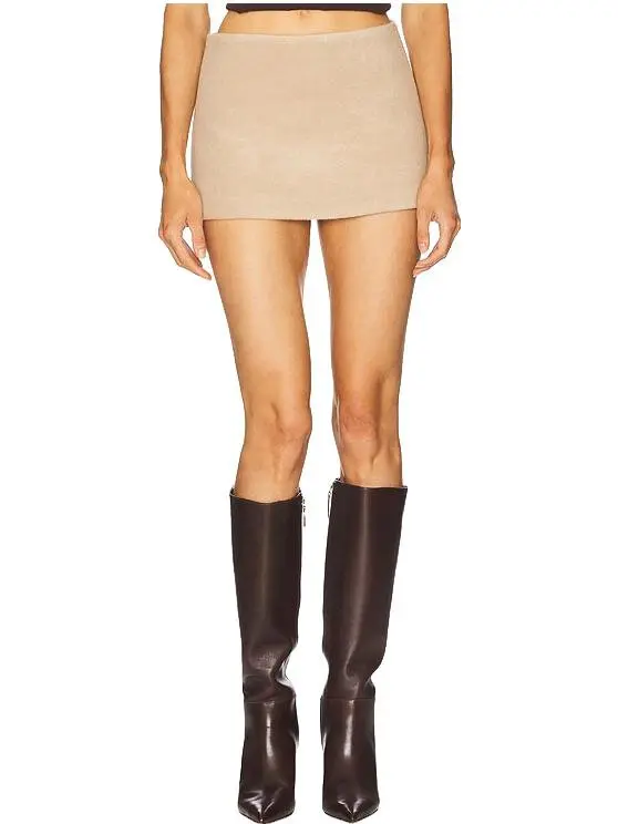 CEREN OCAK Mini Skirt - Beige