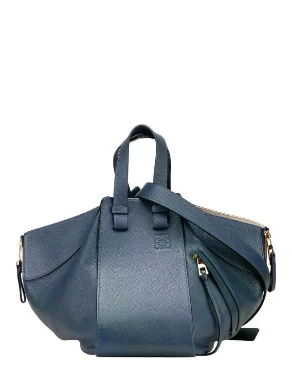 Loewe Small Leather Hammock Satchel - Blue
