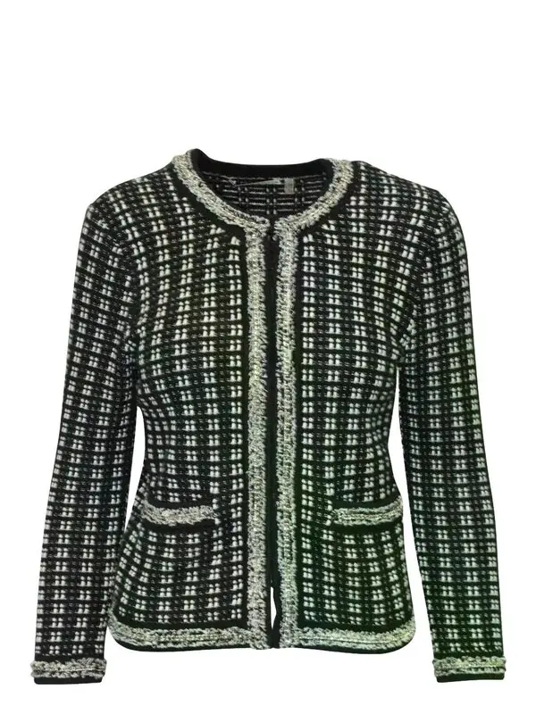 Alice + Olivia Tweed Embellished Jacket - Black