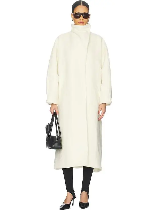 DIANA MILKANOVA STUDIO Mia Coat In Ivory - White