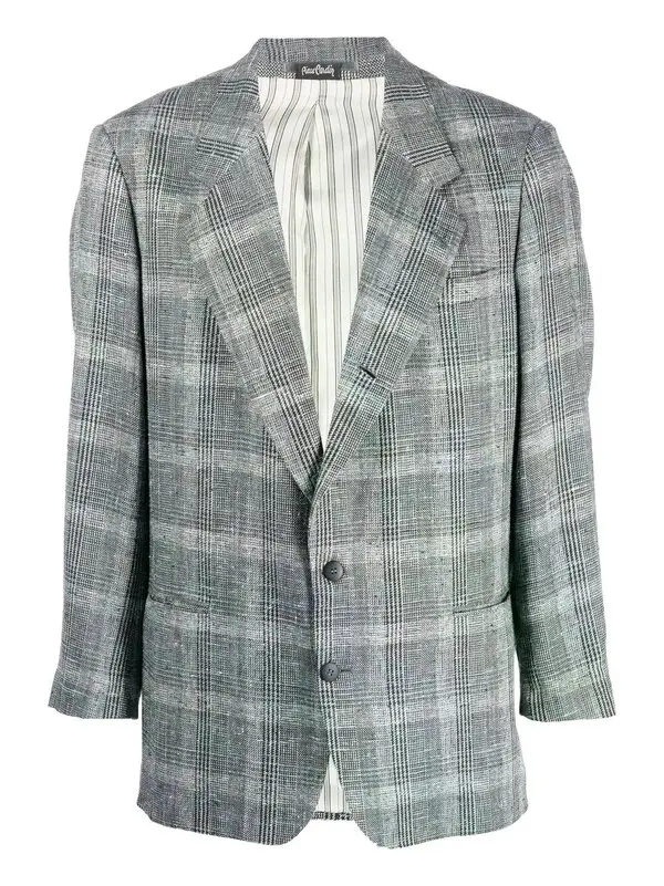 Pierre Cardin Pre-owned 1980s Prince Of Wales Check Jacket - Black