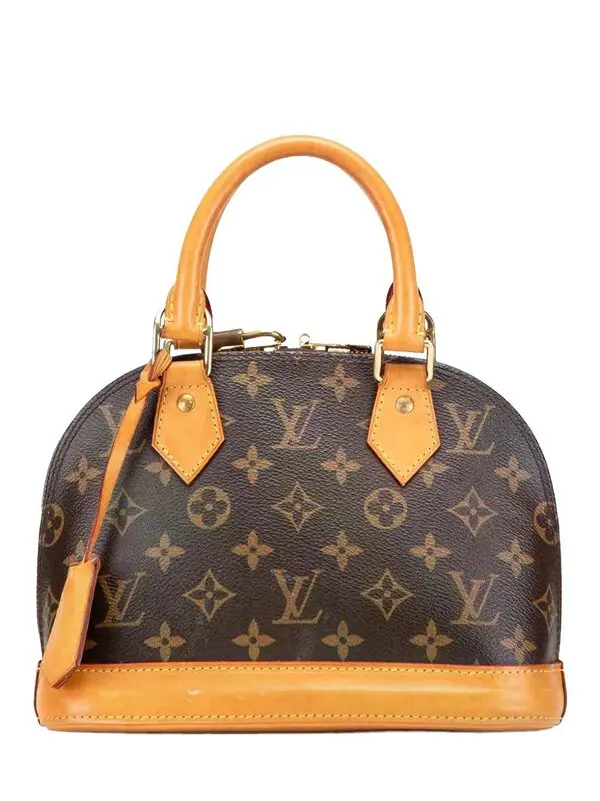 LOUIS VUITTON 2017 Monogram Alma Bb Satchel - Brown