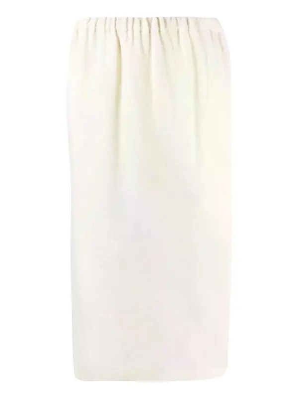 Comme Des Garçons 1990s Straight-fit Midi Skirt - Neutrals