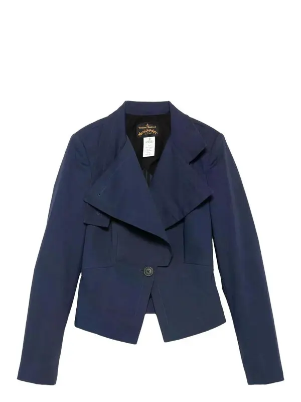 VIVIENNE WESTWOOD Asymmetrical Flap Jacket - Blue