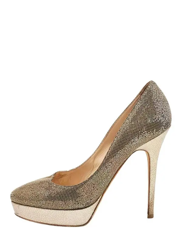 JIMMY CHOO 140mm Leather Pumps - Gold