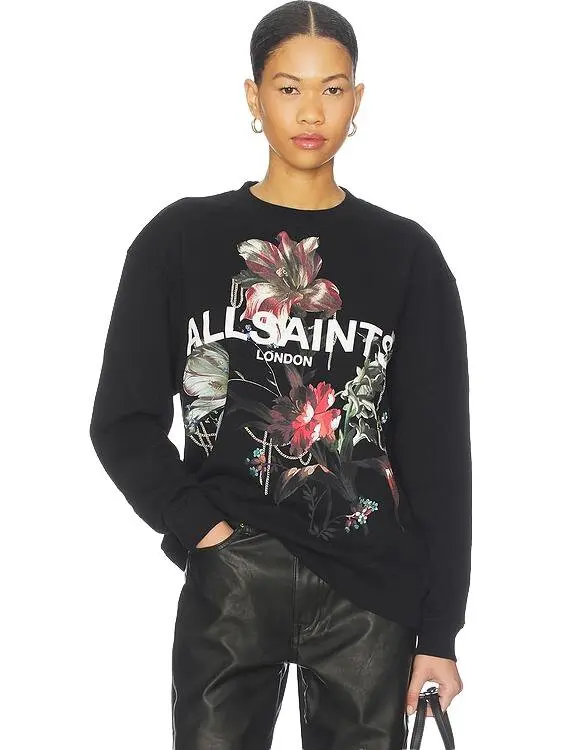 ALLSAINTS Ania Etta Sweatshirt - Black