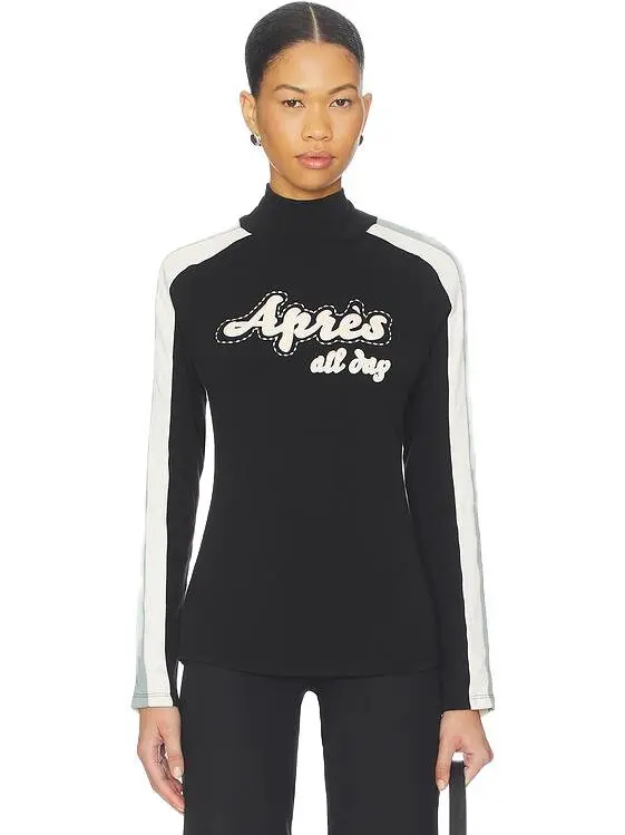 ALP N ROCK Apres All Day Mockneck Sweater - Black & Silver Blue
