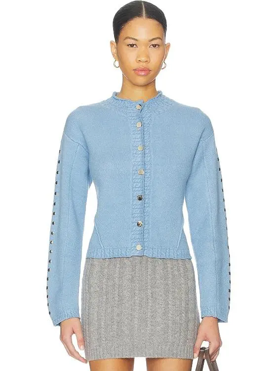 NEVER FULLY DRESSED Studded Cardigan - Blue