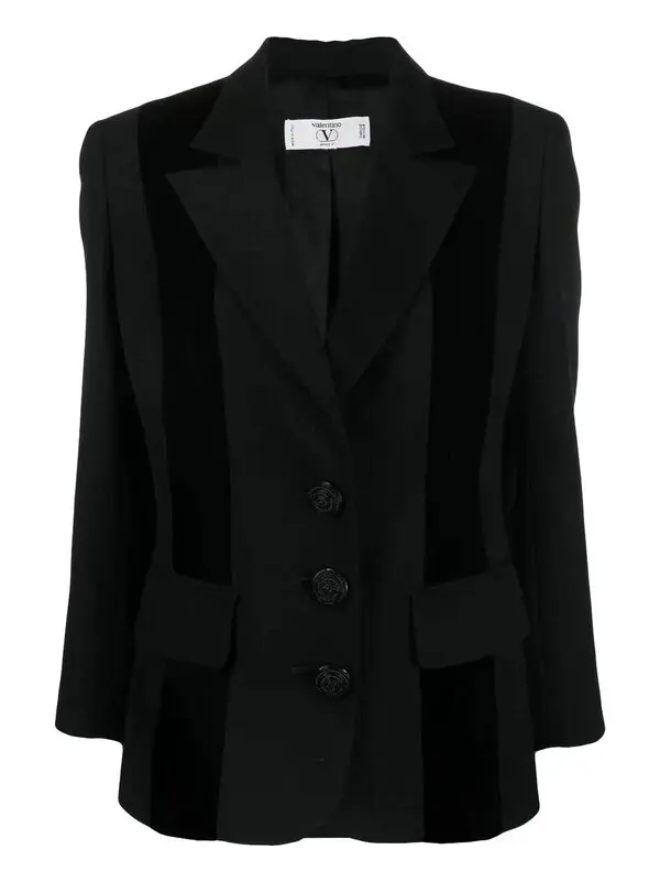 Valentino Garavani 1980s Single-breasted Blazer - Black