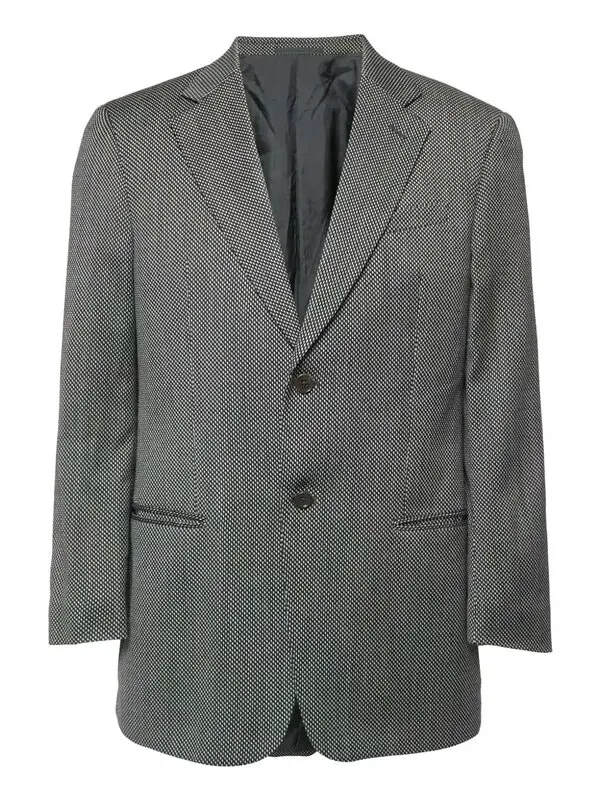 ARMANI Wool Single-breasted Blazer - Black