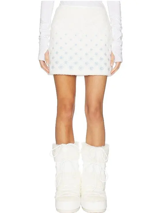 Casablanca Fleece Skirt - White