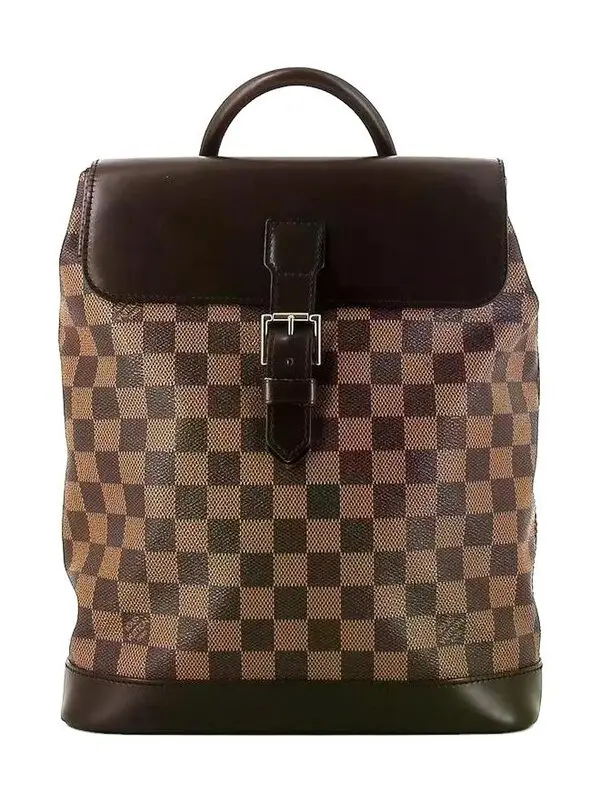LOUIS VUITTON Damier Ebène Soho Backpack - Brown